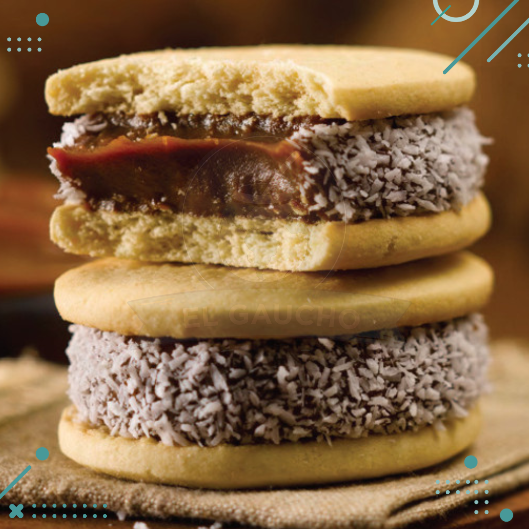 Alfajor Cachafaz Maicena, relleno con Dulce de Leche, decorado con Coco ...
