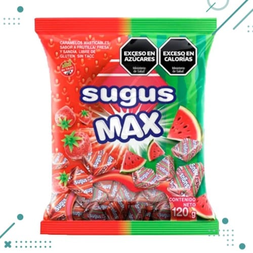 Caramelos Masticables Sugus Max, FRUTILLA Y SANDIA (120gr) - El Gaucho ...