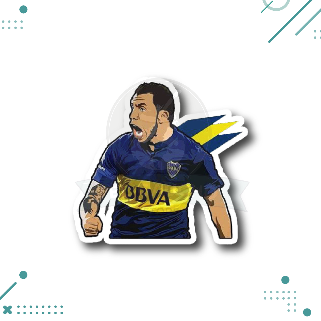 Sticker Boca Juniors- Tevez MOD2 - El Gaucho Store