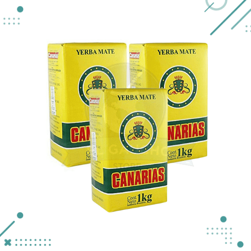 Yerba Mate Canarias Tradicional, Sabor Amargo e Intenso (1kg.) pack x3 unidades (3kg.) - El ...