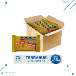 Alfajor Terrabusi Triple Dulce de Leche 70gr (Caja 36un) (2.520) - El ...