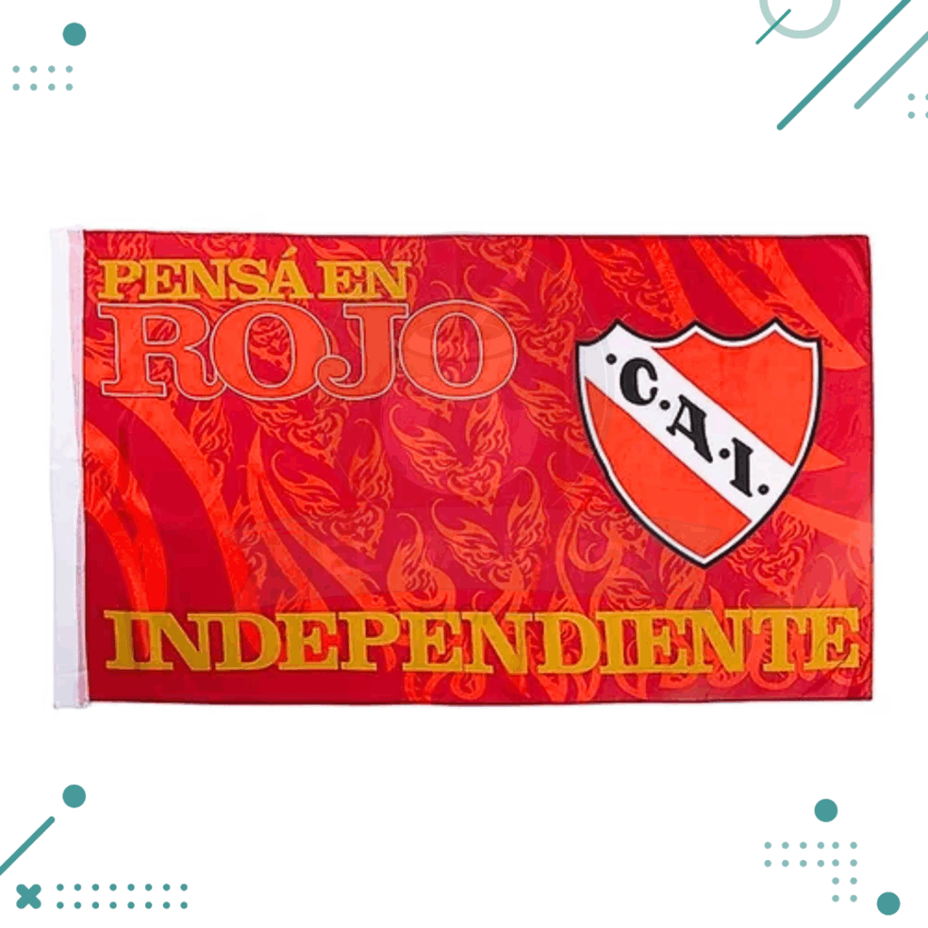 Bandera Independiente Licencia Oficial 150x90cm, Modelo 2 - El Gaucho Store