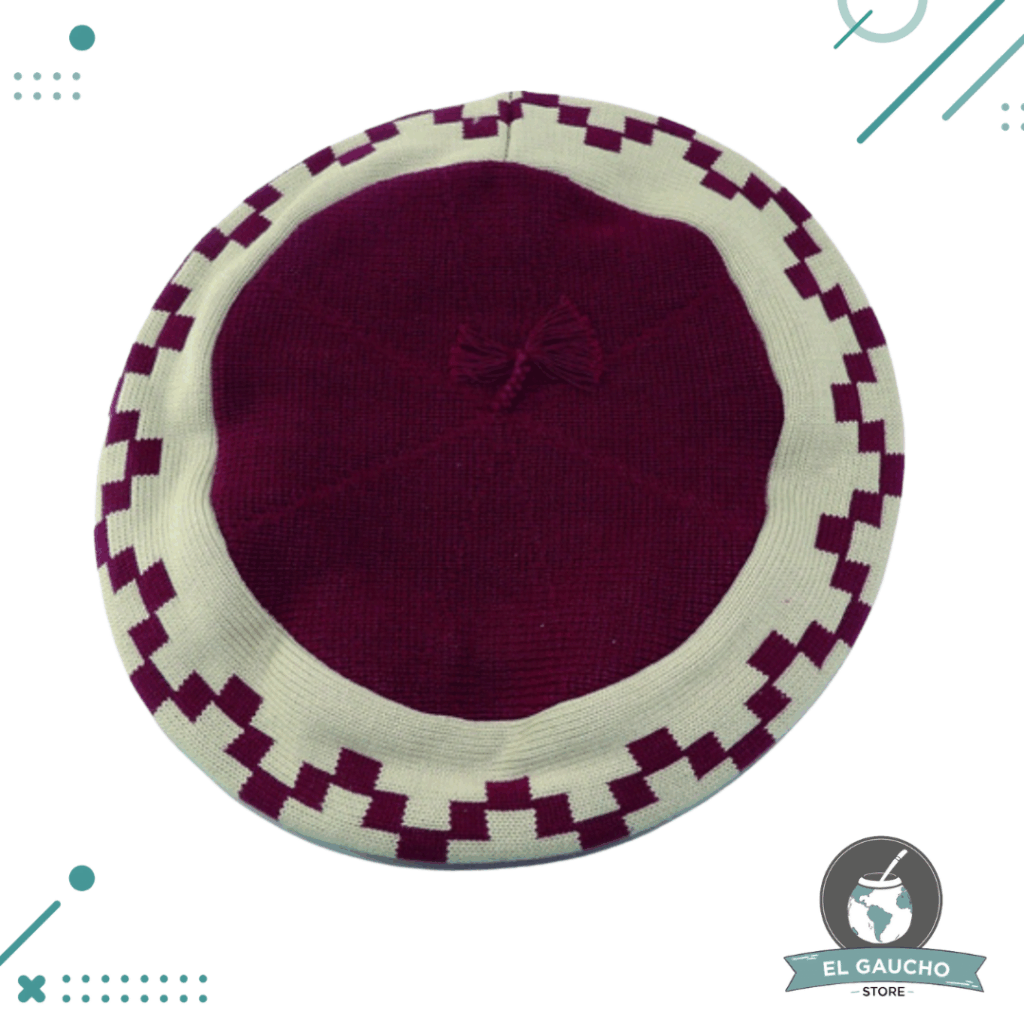 Boina de hilo vuelo 32cm guarda pampa beret gaucho style classic color ...